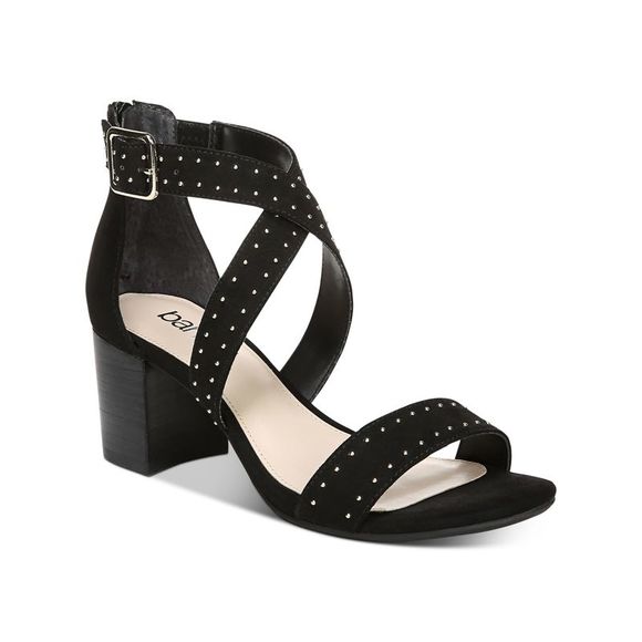 Bar III | Shoes | Bar Iii Womens Black Strappy Studded Padded Baylee ...